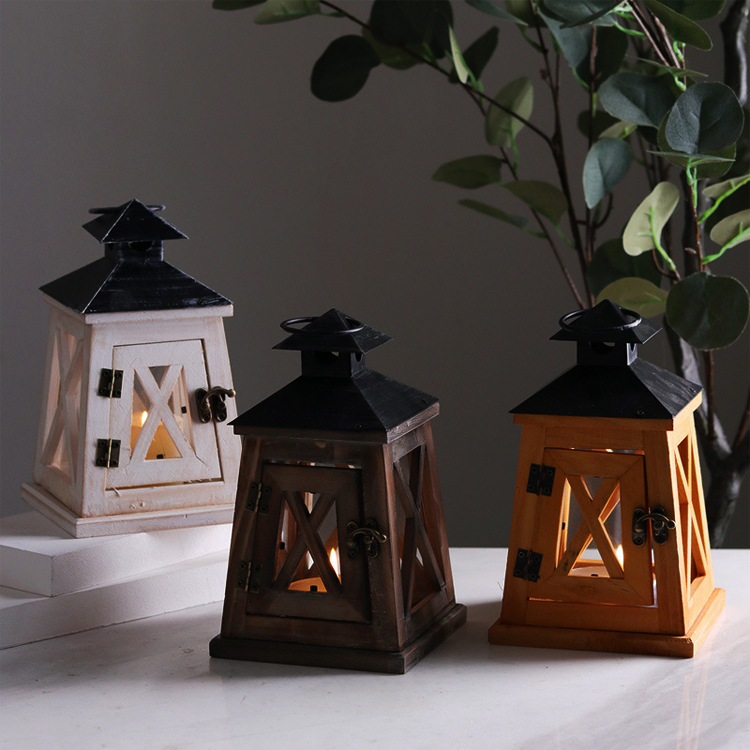 European style rustic antique wooden lantern | Lantern Wholesale